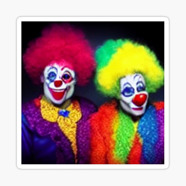 "Clowns" Sticker for Sale by ZvezdanArt | Redbubble