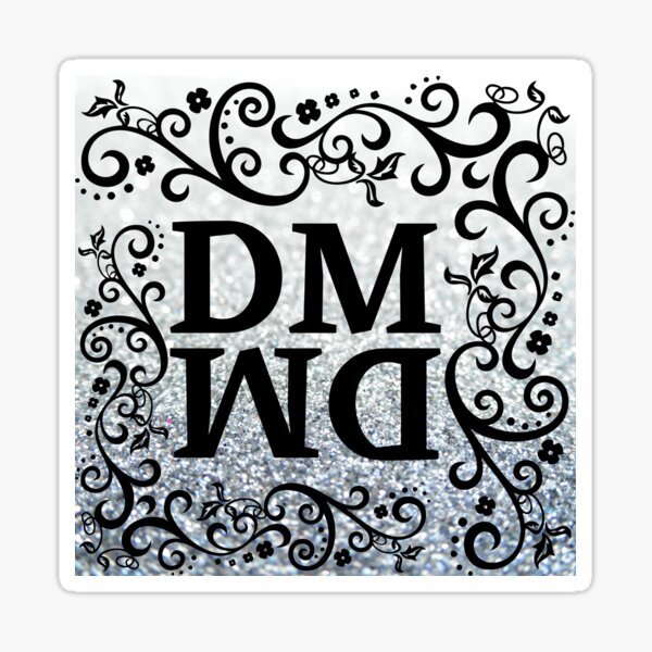 "DM logo" Sticker for Sale by Delfitti | Redbubble
