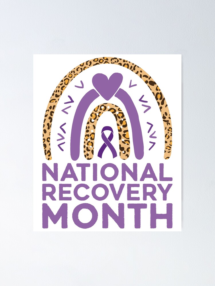 "National Recovery month Warrior Addiction Recovery Awareness" Poster ...