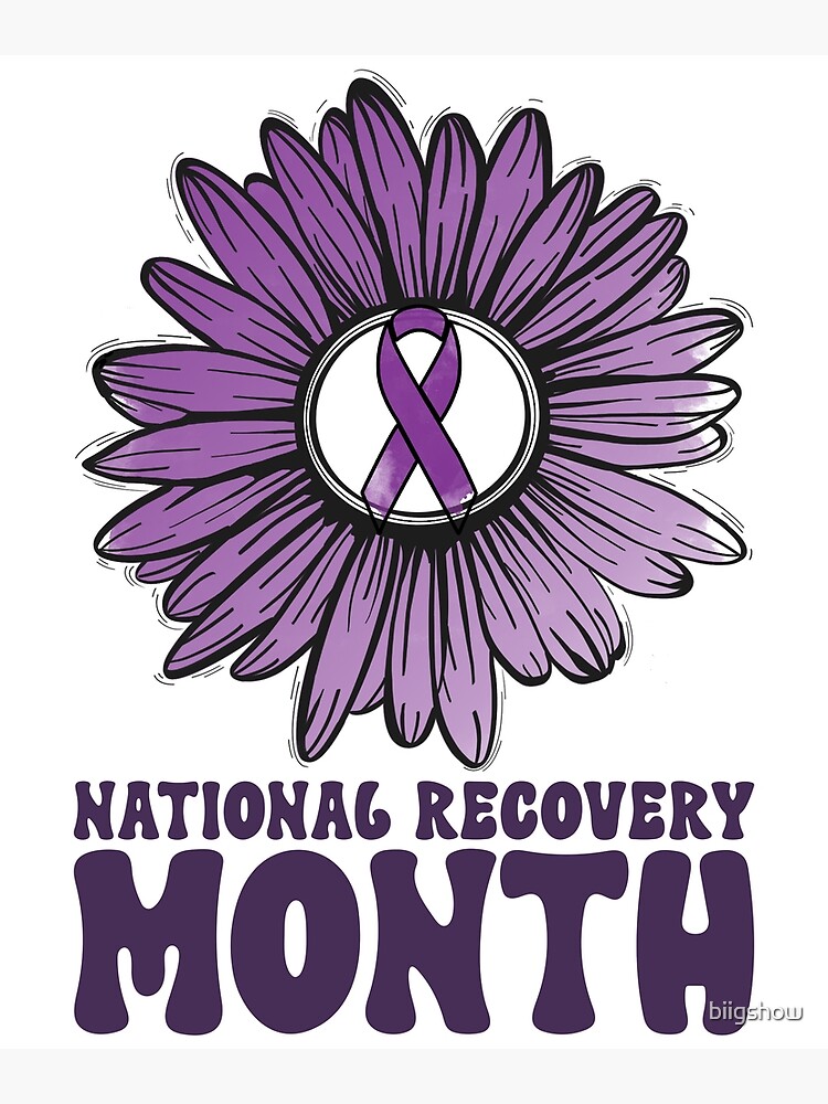 "National Recovery month Warrior Addiction Recovery Awareness" Poster ...
