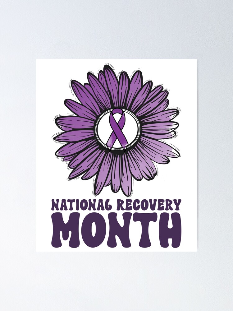 "National Recovery month Warrior Addiction Recovery Awareness" Poster ...