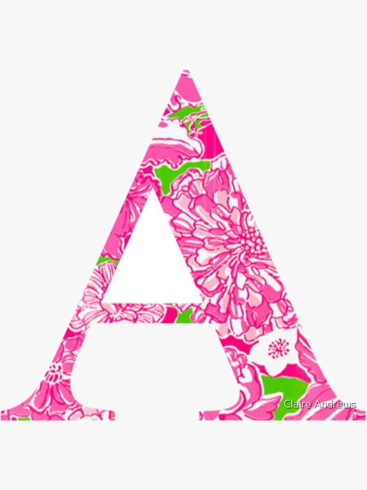 Pegatina «Pegatina La letra A- Rosas y flores rosadas» de ...