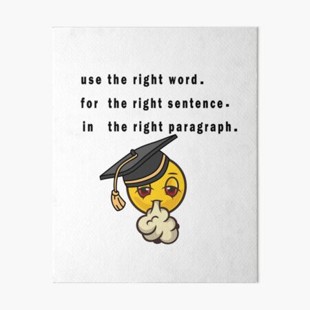 "funny teachers word sentence and paragraph" Art Board Print for Sale ...