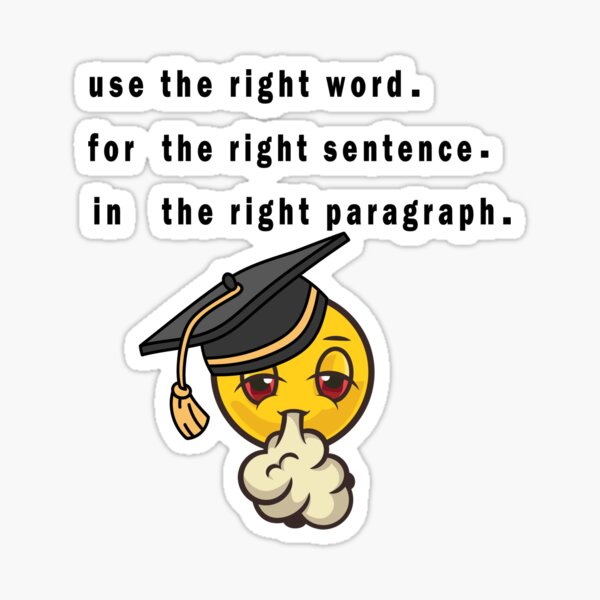 "funny teachers word sentence and paragraph" Sticker for Sale by ...