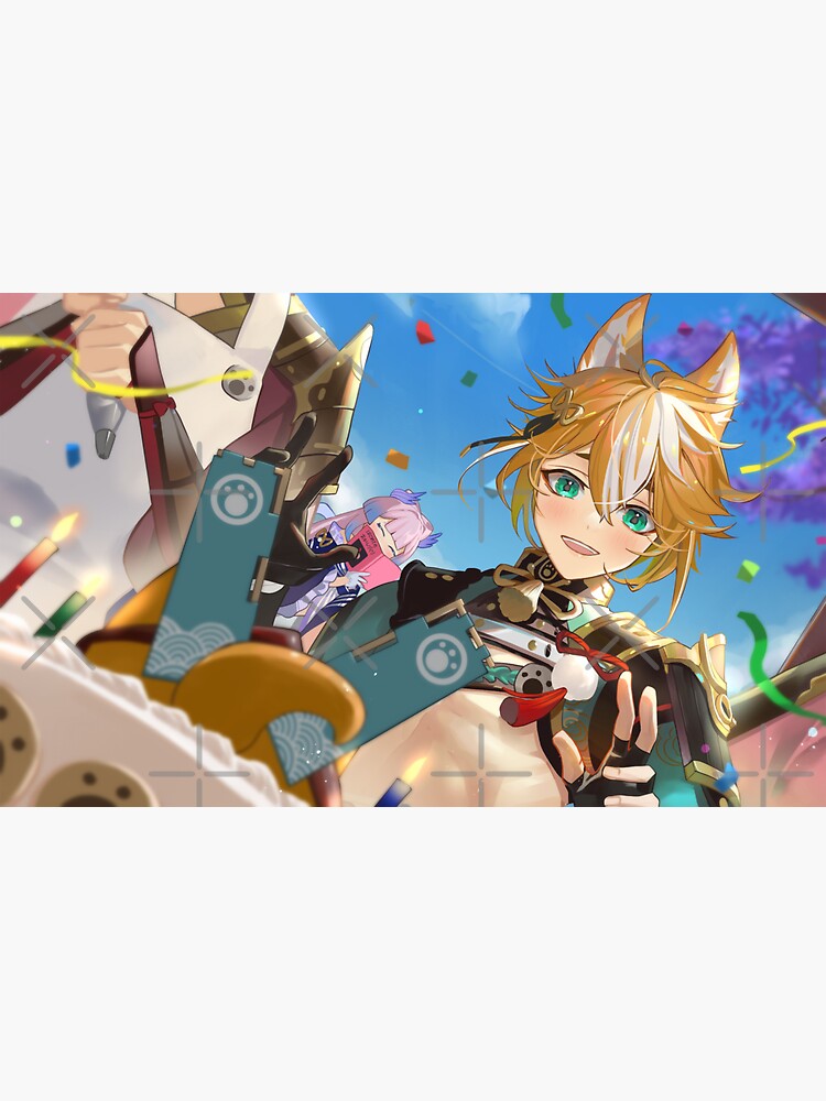 "Happy birthday Gorou Genshin Impact" Sticker for Sale by genshinwaifus ...