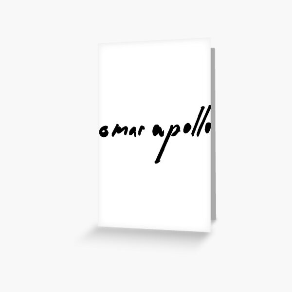 "Omar Apollo Tour Merch Omar Apollo Logo" Greeting Card for Sale by ...