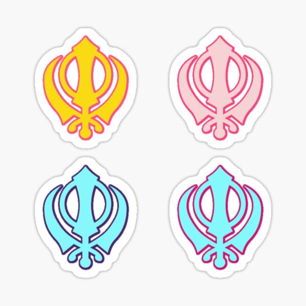 "Khanda (Sikh symbol)" Sticker for Sale by selfimproved | Redbubble