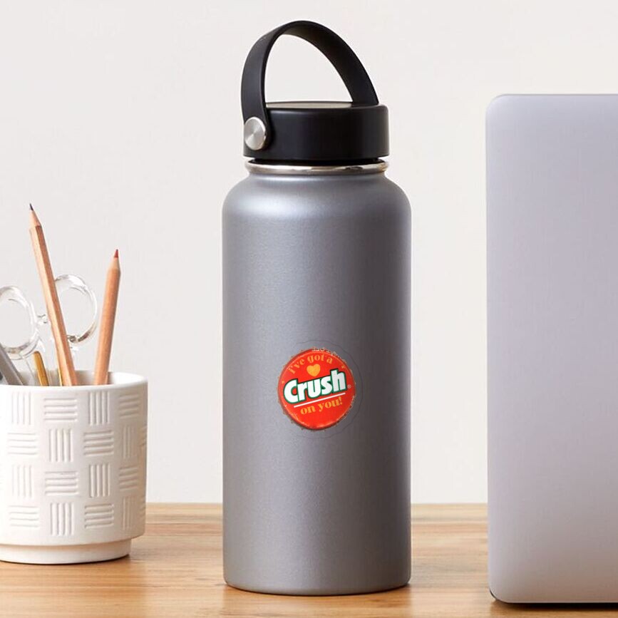 "crush bottle cap sticker" Sticker for Sale by saturnirl | Redbubble