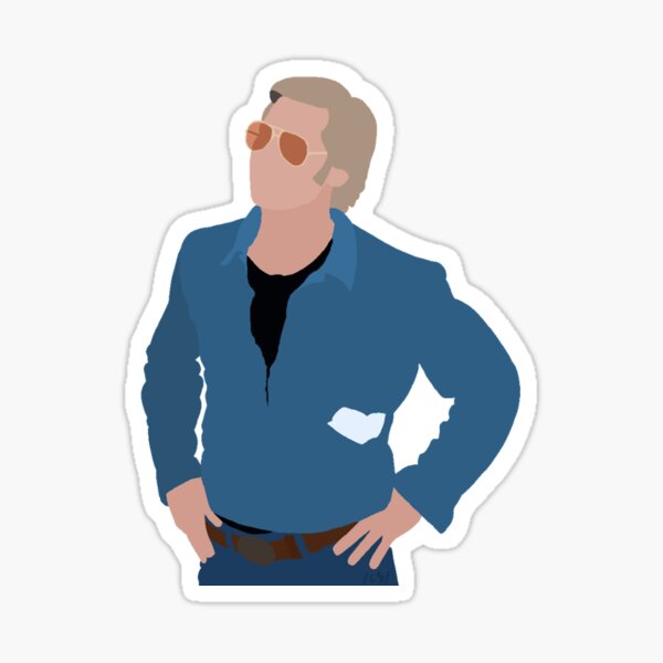 "Cliff Booth." Sticker for Sale by spoiledteeth | Redbubble