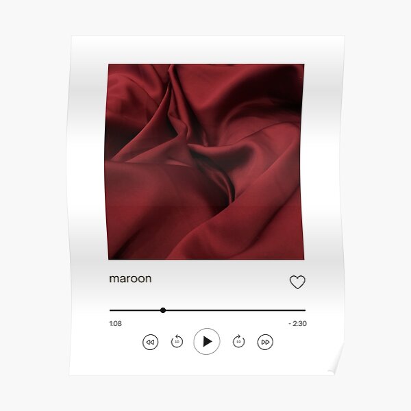 "Maroon Song Print - Taylor Swift" Poster for Sale by madiwestdal ...