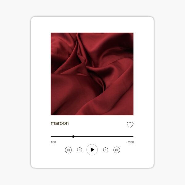 "Maroon Song Print - Taylor Swift" Sticker for Sale by madiwestdal ...