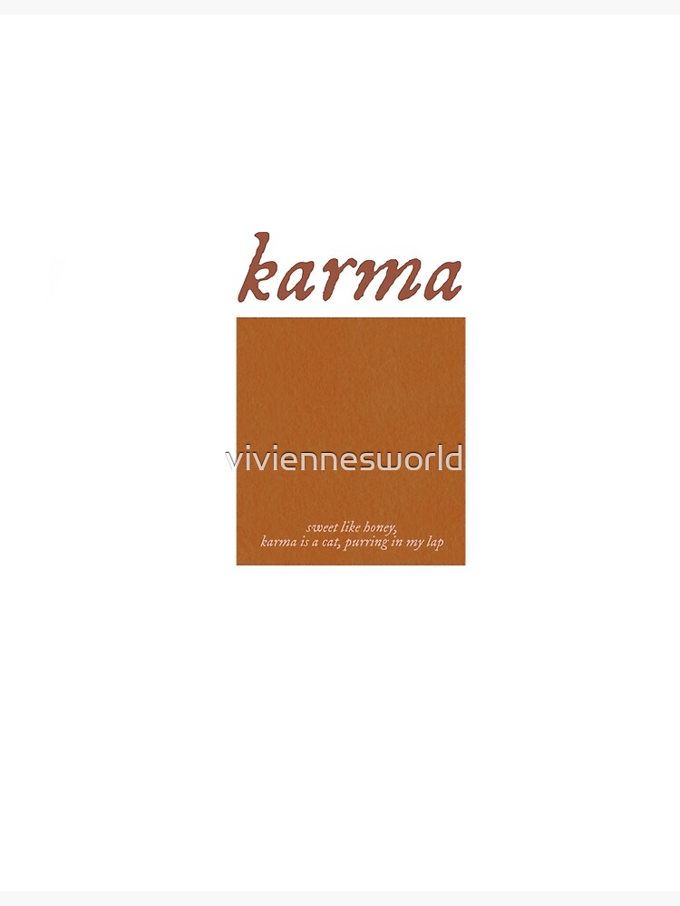"karma lyric color palette / graphic design" Poster for Sale by ...