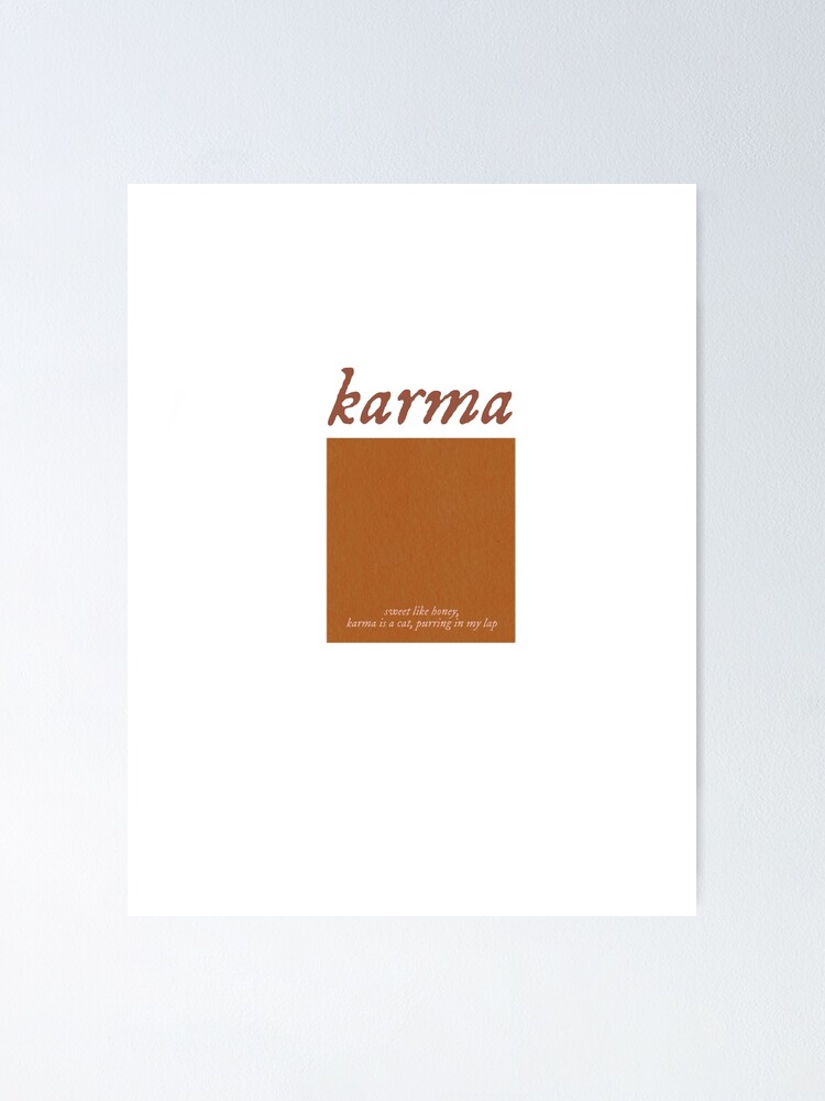"karma lyric color palette / graphic design" Poster for Sale by ...