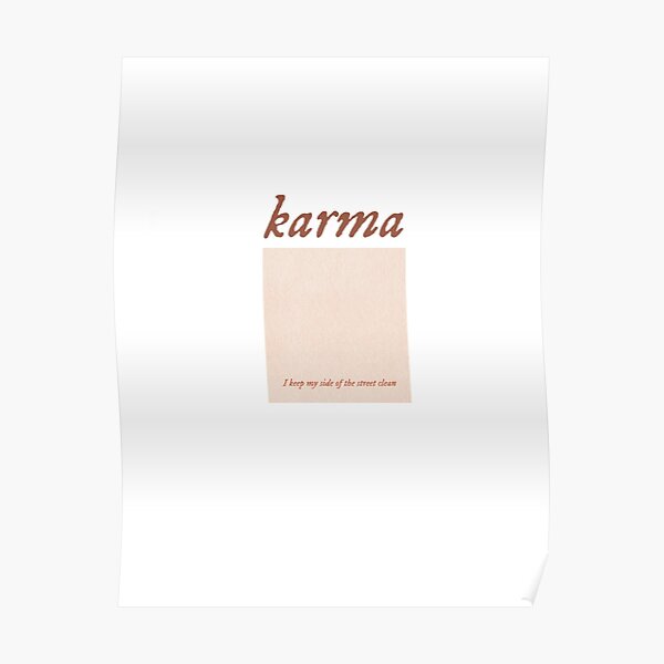 "karma lyric color palette / graphic design" Poster for Sale by ...