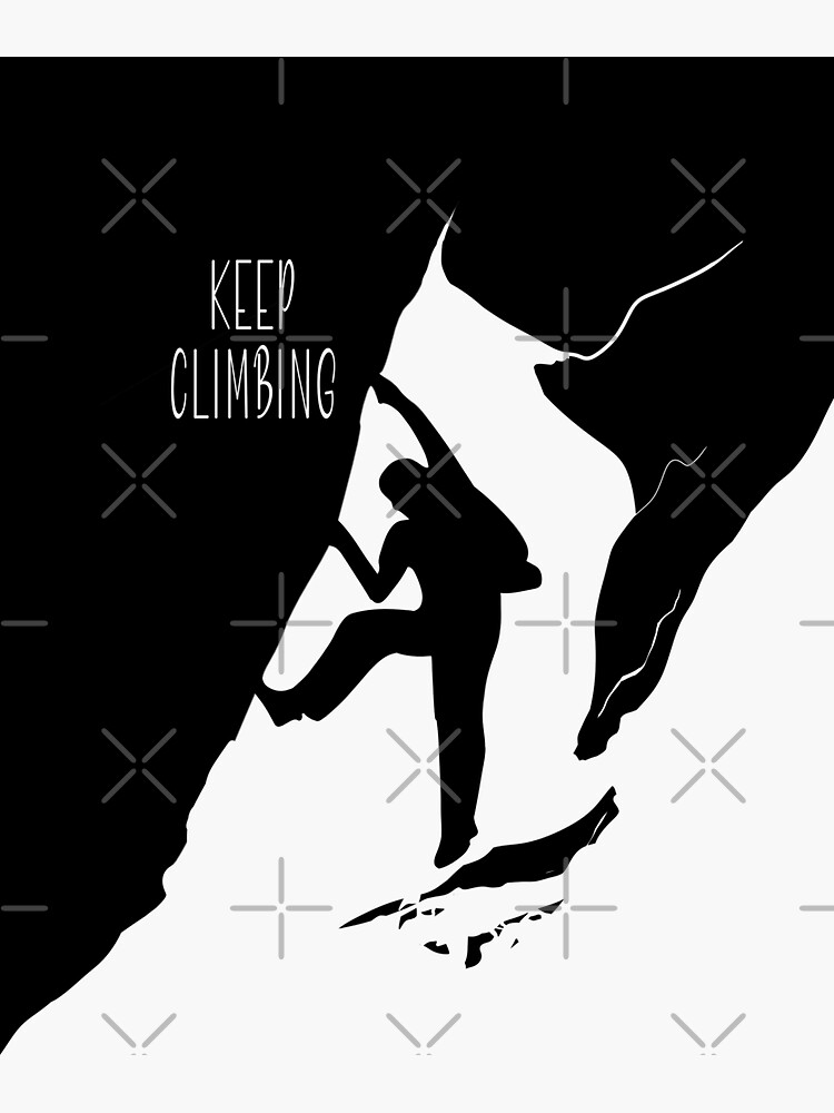 "Keep climbing silhouette " Sticker for Sale by TipTopTapo | Redbubble