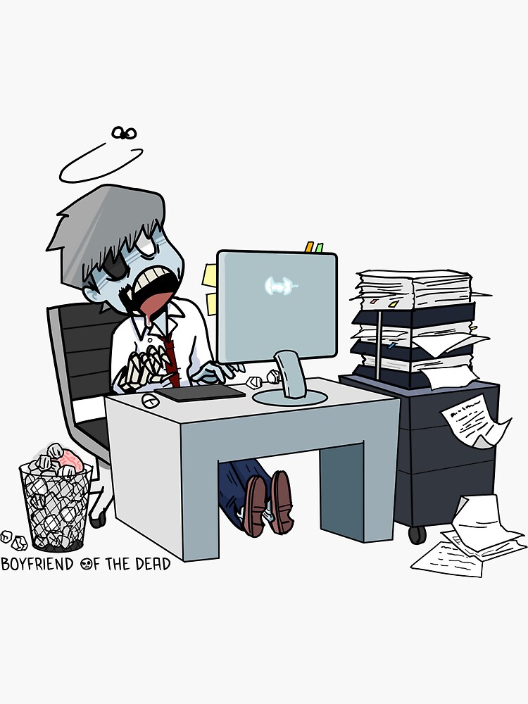 "Working Dead 2" Sticker for Sale by Ushioo | Redbubble