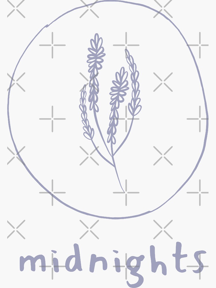 "cute minimalist lavender midnights ts design" Sticker for Sale by ...