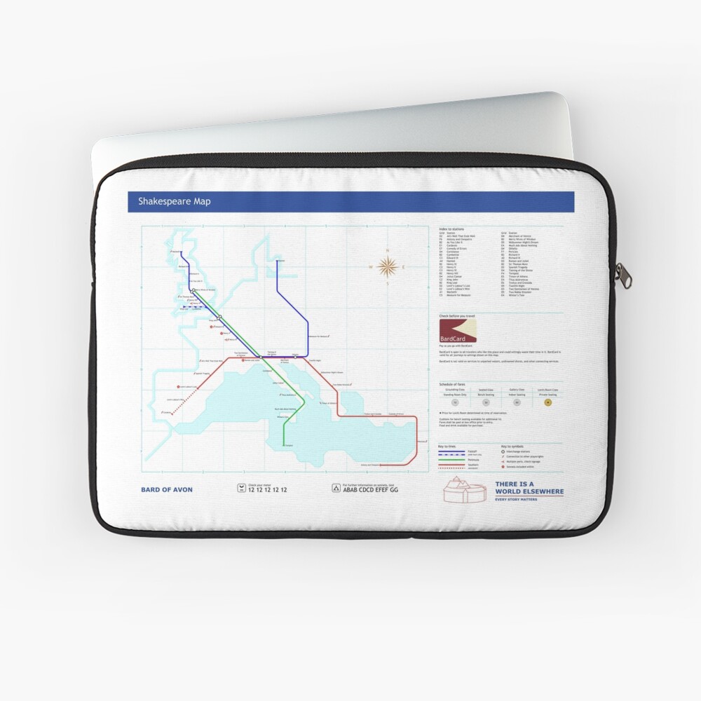 "Shakespeare Settings Tube Map" Poster for Sale by TransportTees ...