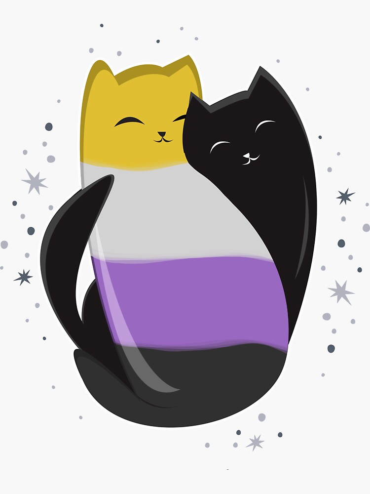 "Nonbinary Cat LGBT Pride Flag" Sticker for Sale by Psitta | Redbubble