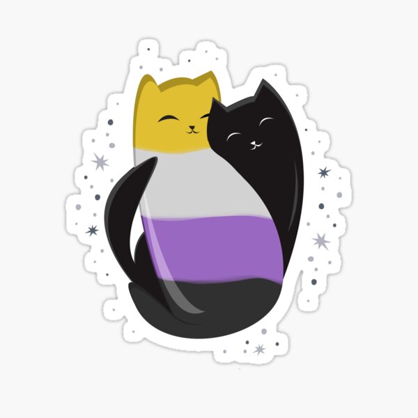 "Nonbinary Cat LGBT Pride Flag" Sticker for Sale by Psitta | Redbubble