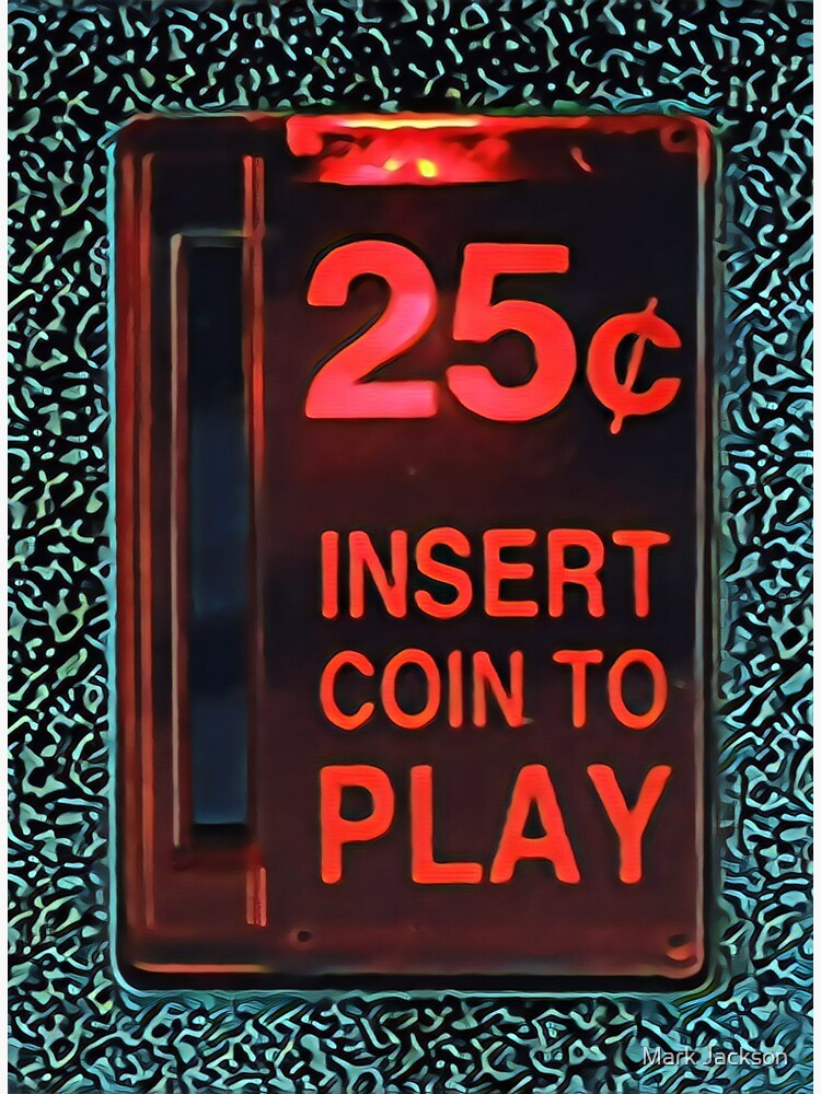 "Insert Coin to Play Arcade Sticker " Sticker for Sale by TastyTonic ...