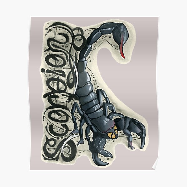 "Forest scorpion with lettering" Poster for Sale by KnowingWonder ...