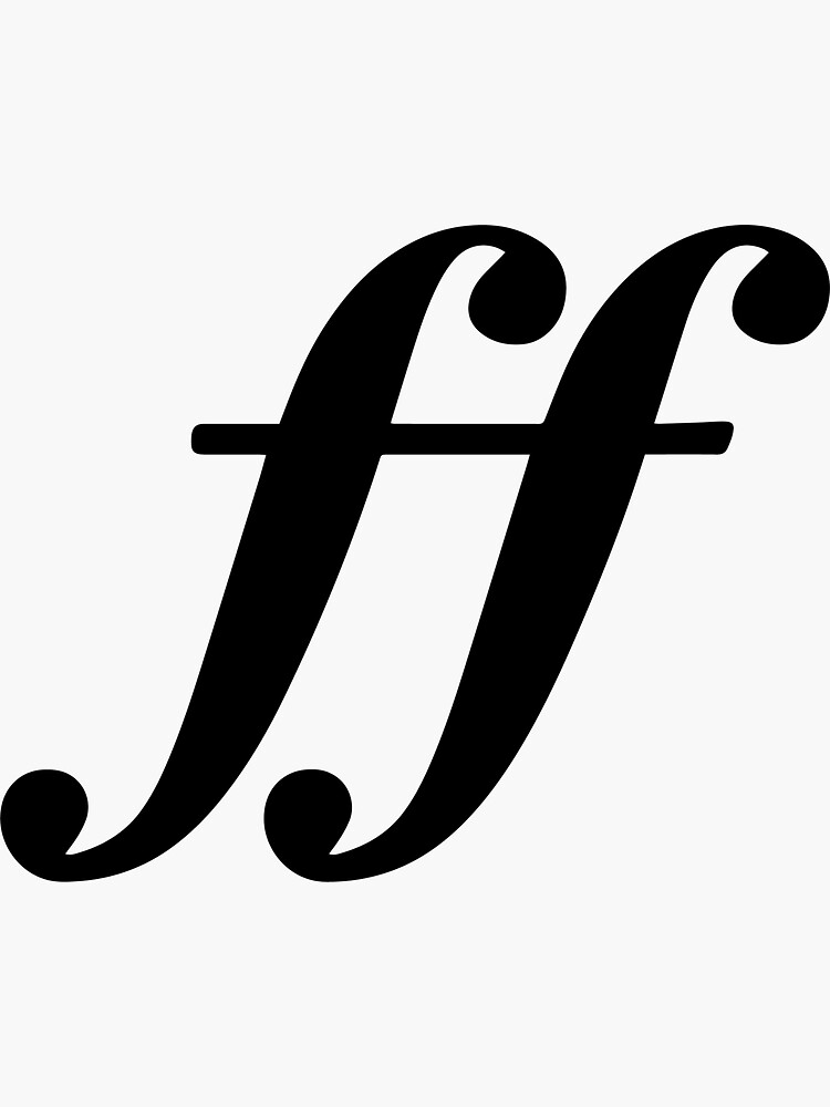 "Fortissimo" Sticker for Sale by sparklellama | Redbubble