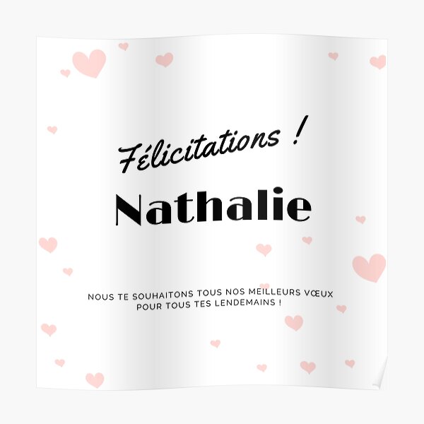 "Congratulation! Natalie" Poster for Sale by K-dream | Redbubble