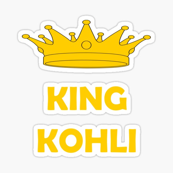 "KING KOHLI" Sticker for Sale by DomGDesign | Redbubble