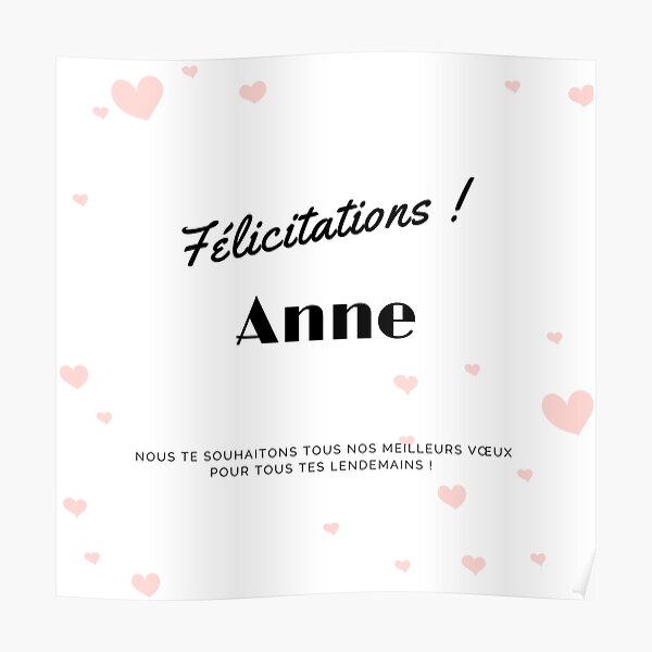 "Congratulation! Anne" Poster for Sale by K-dream | Redbubble