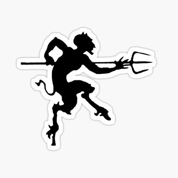 "Copy of Devil With Pitchfork (black)" Sticker for Sale by SechsFabs ...