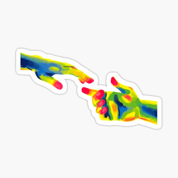 "Heat map hands, reaching out, subtle pride" Sticker for Sale by ...
