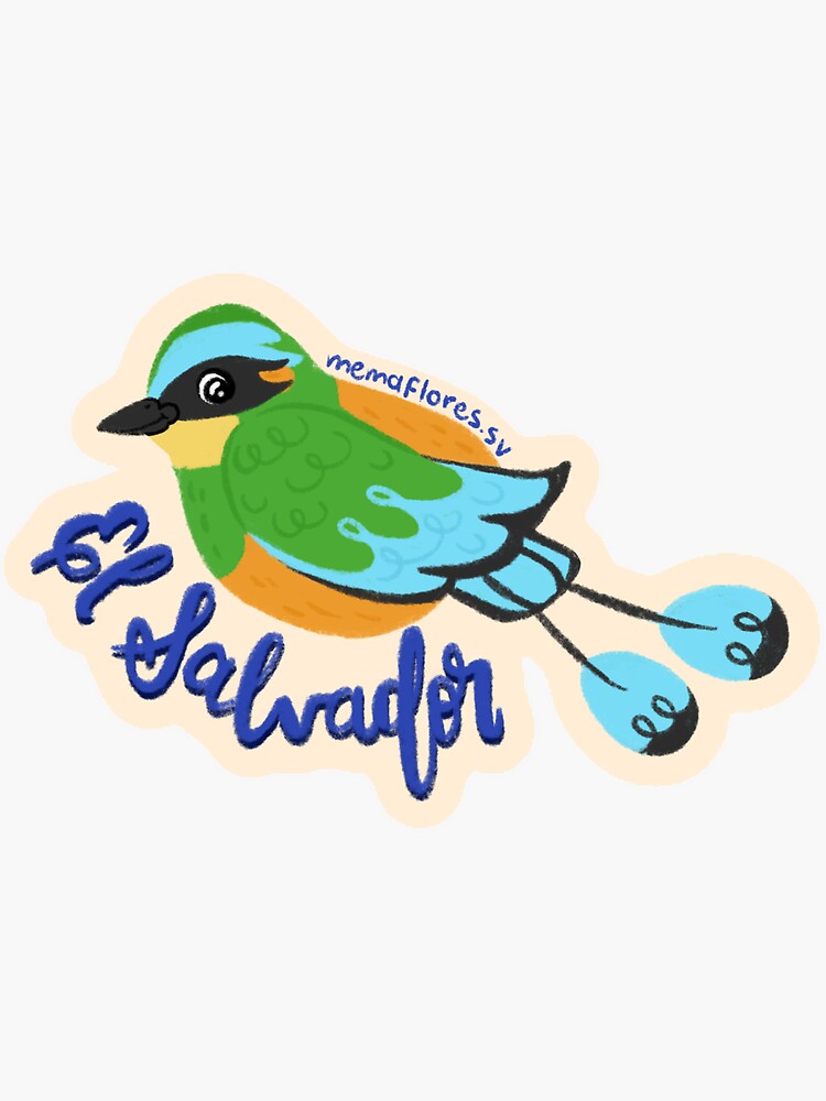 "Torogoz" Sticker by Emma Flores | Redbubble