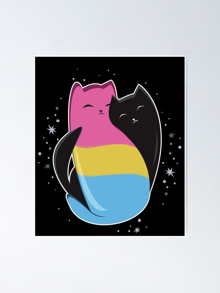 "Pansexual Cat LGBT Pride Flag" Poster for Sale by Psitta | Redbubble