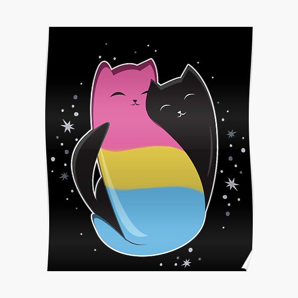 "Pansexual Cat LGBT Pride Flag" Poster for Sale by Psitta | Redbubble