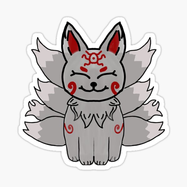"Kitsune" Sticker for Sale by OniTavern | Redbubble