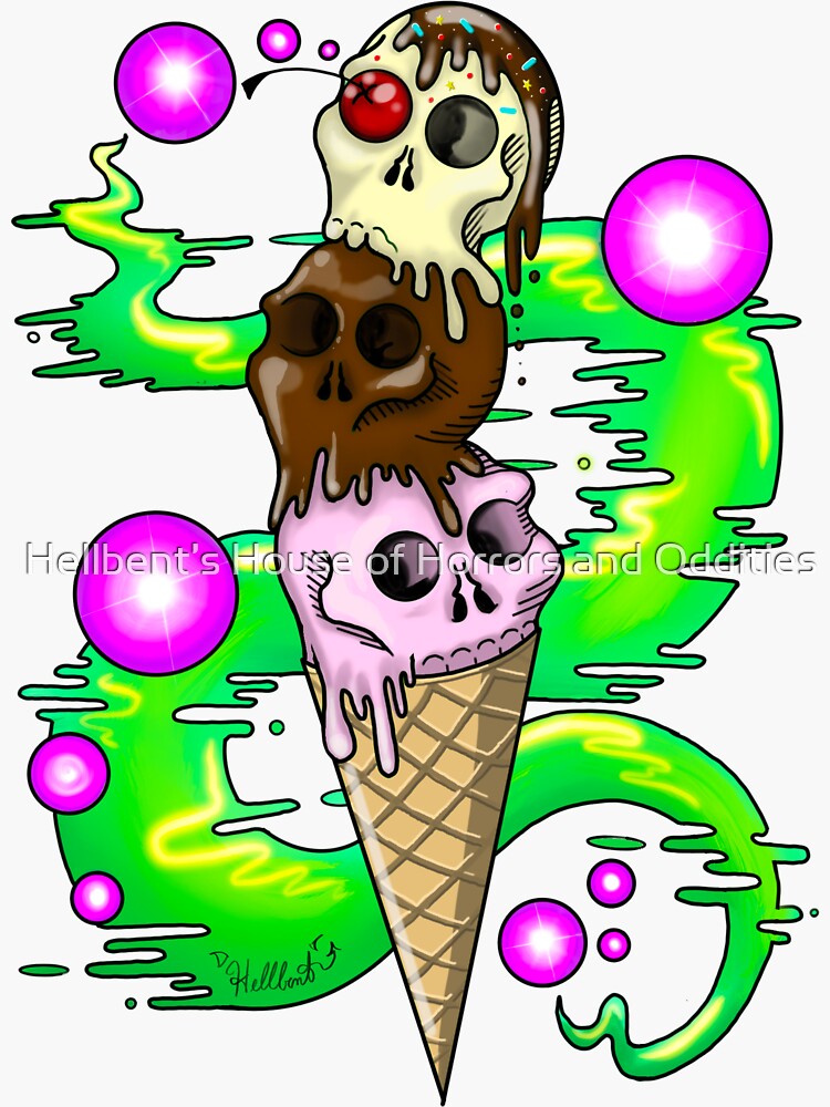 "Eye-scream cone" Sticker for Sale by nickmc95 | Redbubble