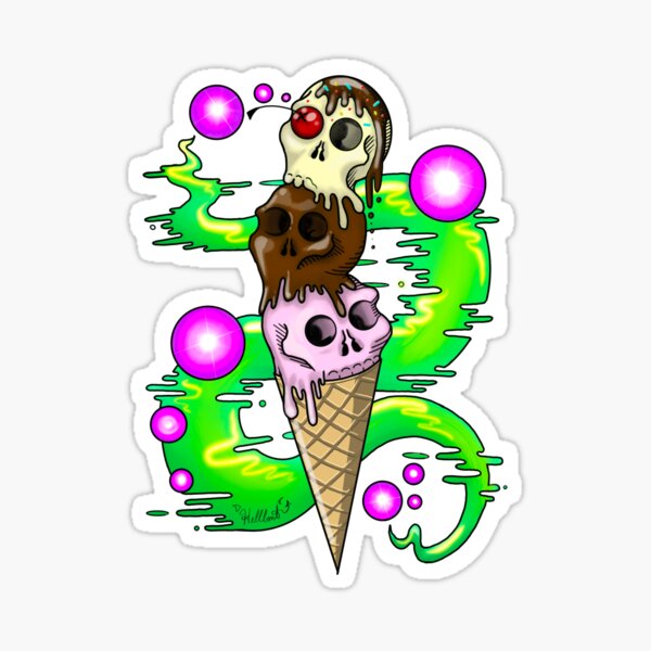 "Eye-scream cone" Sticker for Sale by nickmc95 | Redbubble