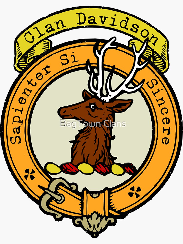 "Clan Davidson Scottish Clan Surname crest" Sticker for Sale by ljrigby ...
