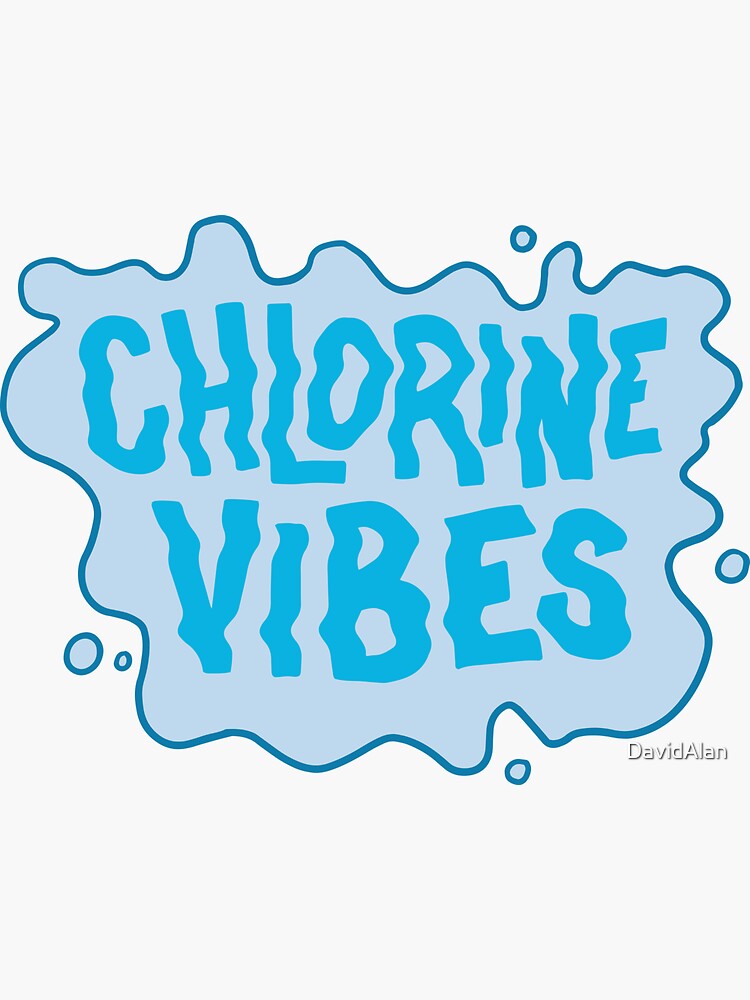 "Chlorine Vibes Swimming Graphic" Sticker for Sale by DavidAlan | Redbubble