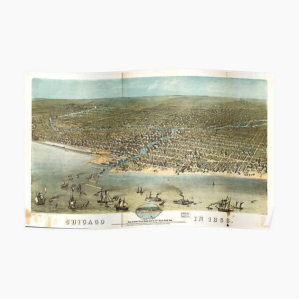 "Chicago in 1868 from Schiller Street north side to 12th Street south ...