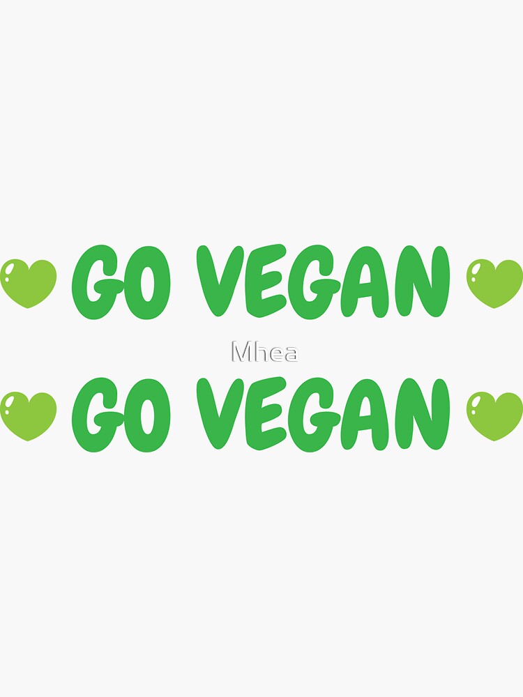 "Go vegan stickers" Sticker for Sale by Mhea | Redbubble
