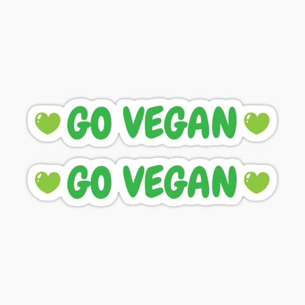 "Go vegan stickers" Sticker for Sale by Mhea | Redbubble