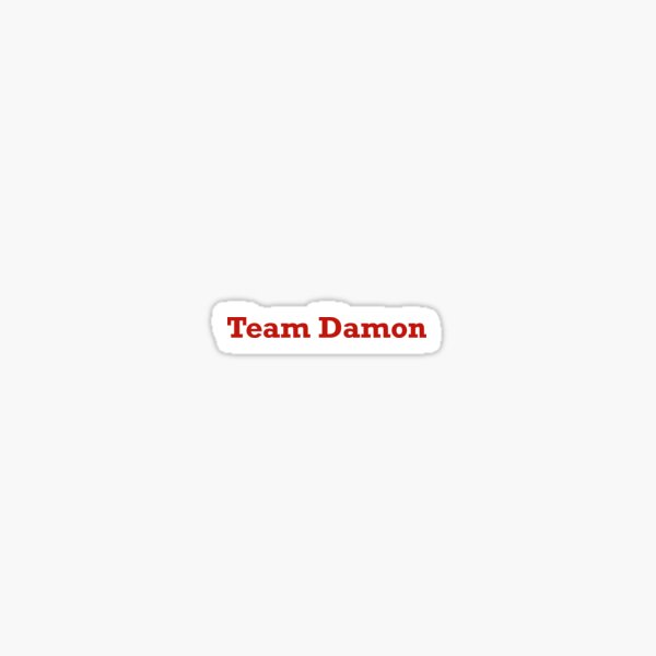 "Team Damon" Sticker for Sale by Madeline-13 | Redbubble