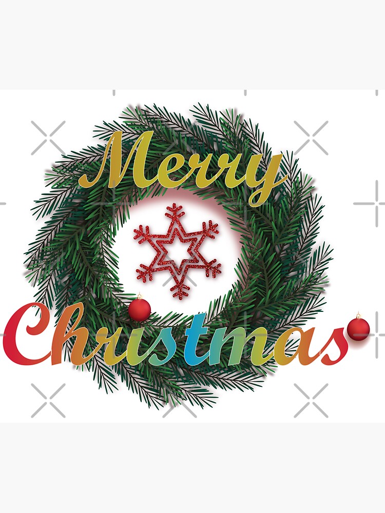 "Merry Christmas wreath and garland 2022" Sticker for Sale by ...