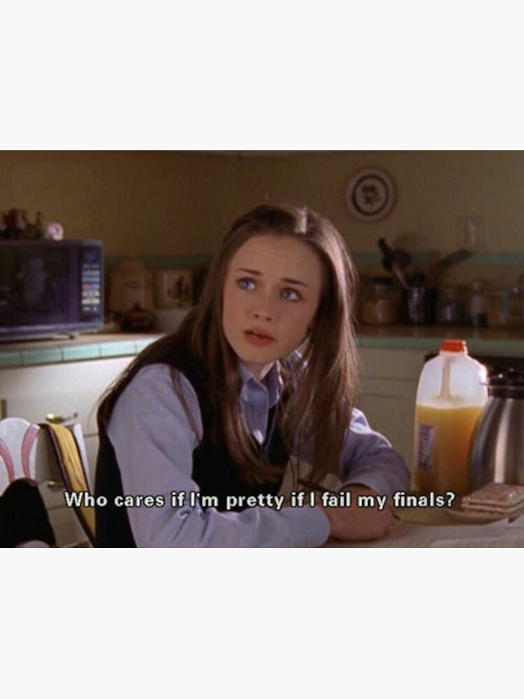 "Who cares if I'm pretty if I fail my finals?" Sticker for Sale by ...