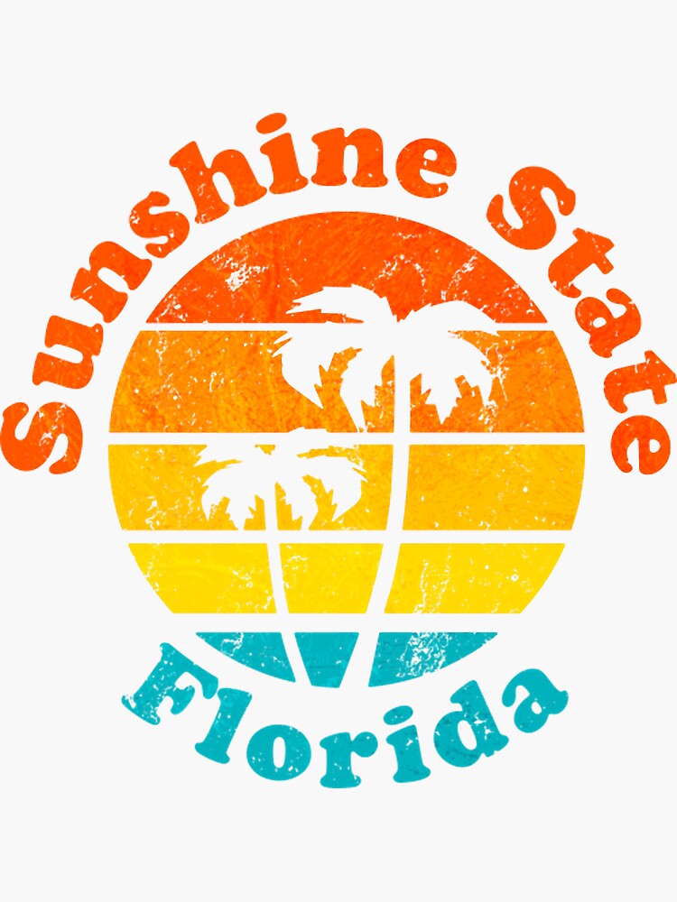 "Florida Sunshine State" Sticker for Sale by Grantham98 | Redbubble