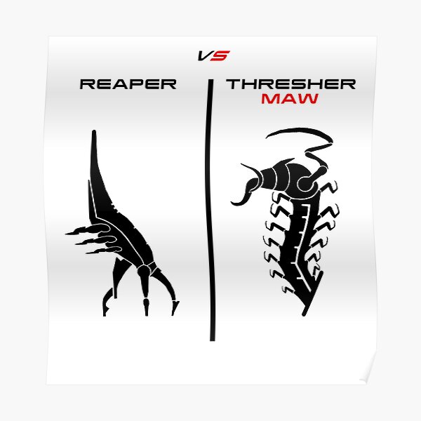 "Reaper vs Thresher Maw" Poster for Sale by WilDodo | Redbubble