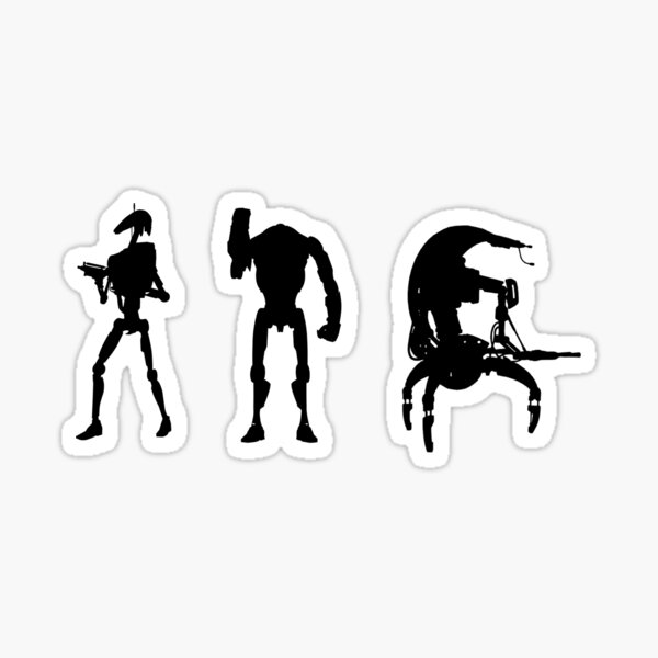 "Droid Silhouttes" Sticker for Sale by Pearrtree | Redbubble