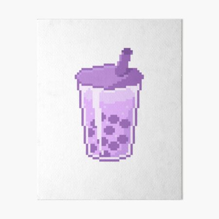 "8bit drink, bubble tea, purple drin, purple bubble tea, lean" Art ...